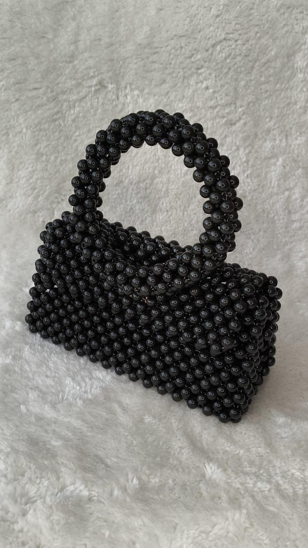 Handmade Bead Bag, Crystal Bad Bag, Pearl Bag, Black Bag, Evening Dress ...