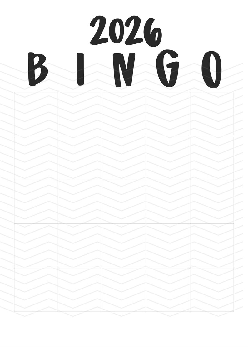 2026 Goals Bingo Card | Editable Canva Template (digital Download - Etsy