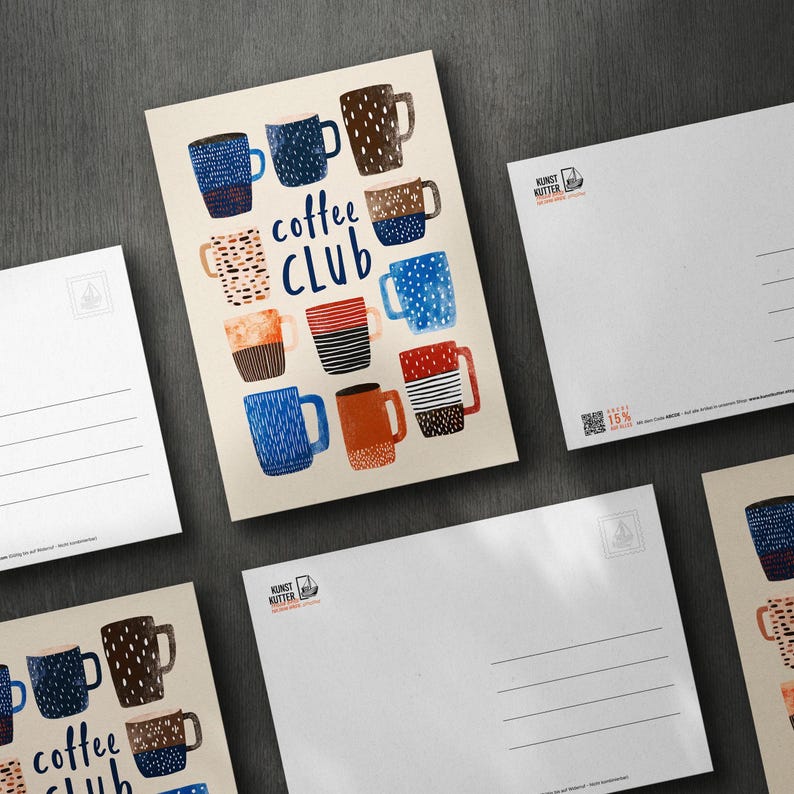 Coffee Club Kitchen Poster – Digital Download | XXL Set: Print Files ...
