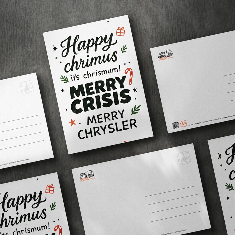 Merry Crisis Poster for Printing – Digital Download XXL | Fun Christmas ...