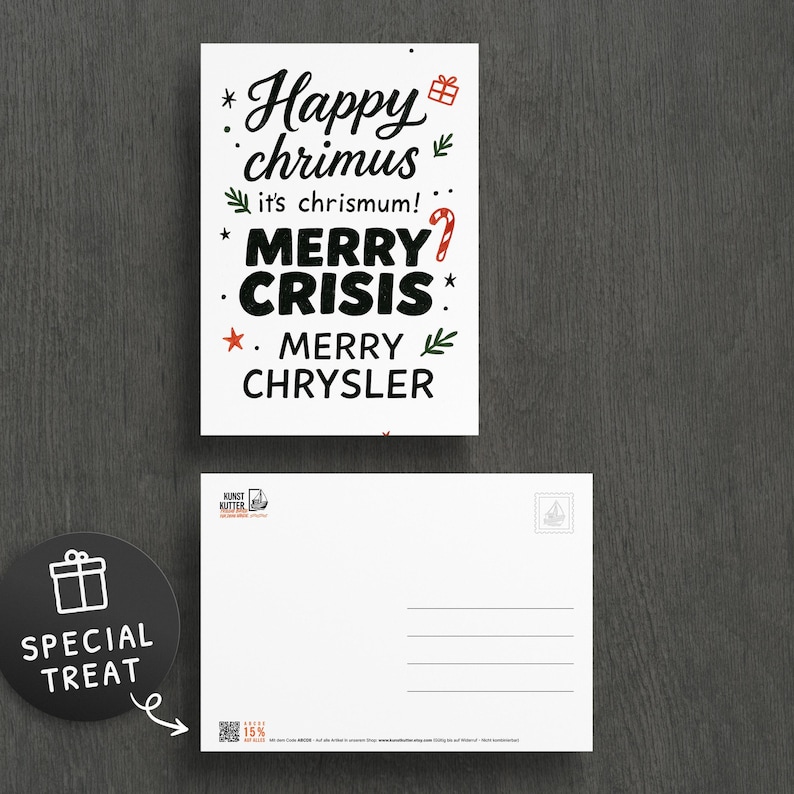 Merry Crisis Poster for Printing – Digital Download XXL | Fun Christmas ...