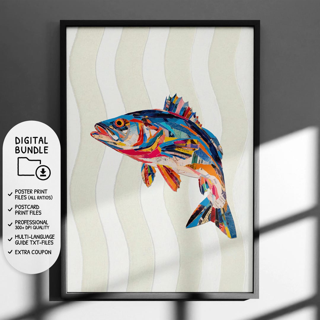 Seabass Poster – Digital Download | XXL Set: Poster, Map, Guide & Bonus ...