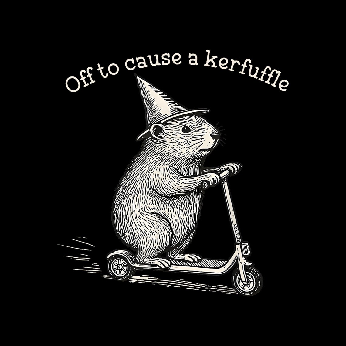 Off to Cause a Kerfuffle PNG, Funny Wizard Capybara Scooter Meme ...