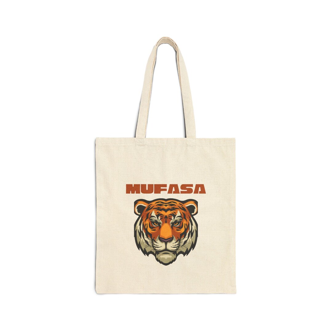 Mufasa Tiger Head Tote Bag | Lion King Inspired Canvas Tote - Etsy