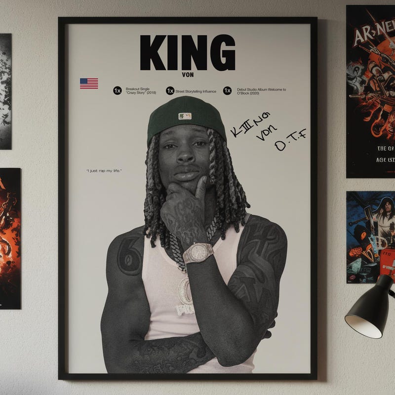 King Von Poster - Etsy