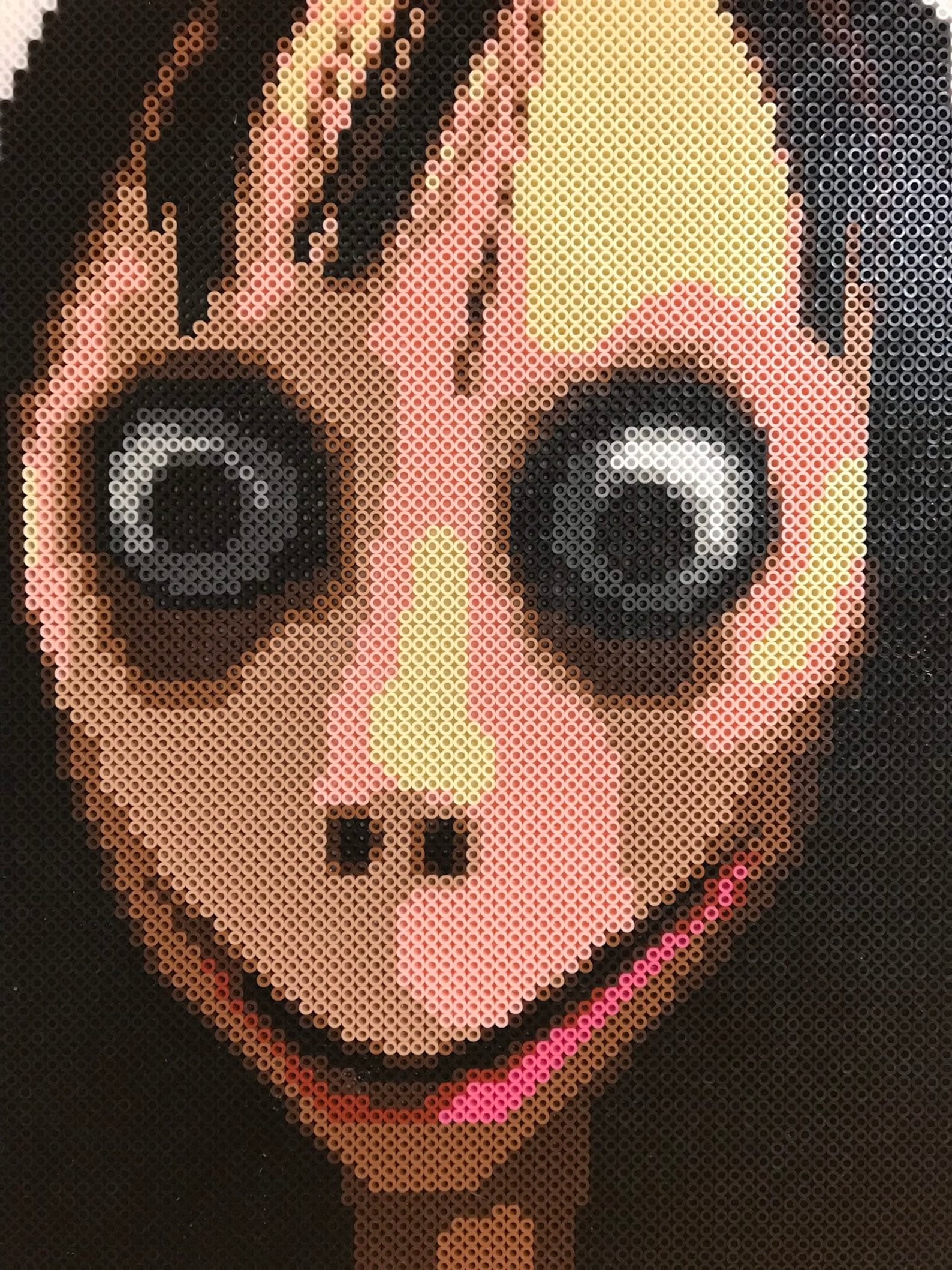 Momo portrait made from thousands of beads | Etsy