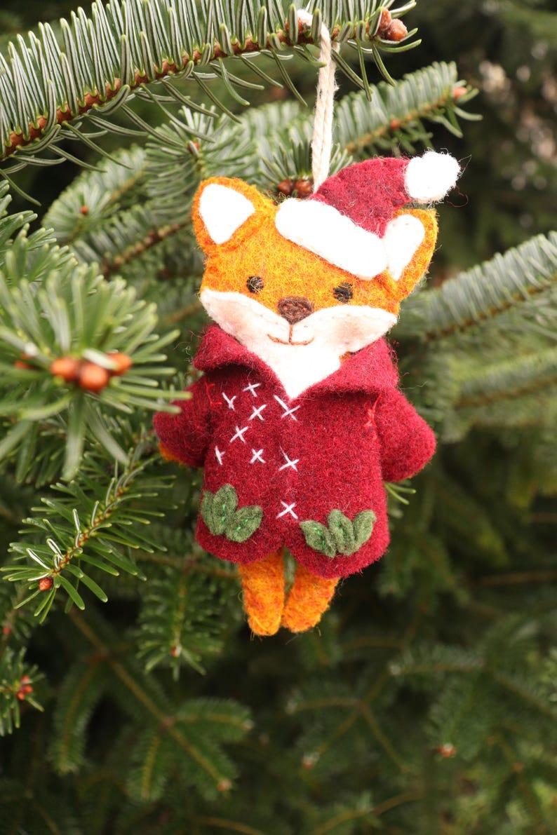 Felt Fox Ornament Template • Christmas Sewing DIY (PDF Pattern) - Etsy
