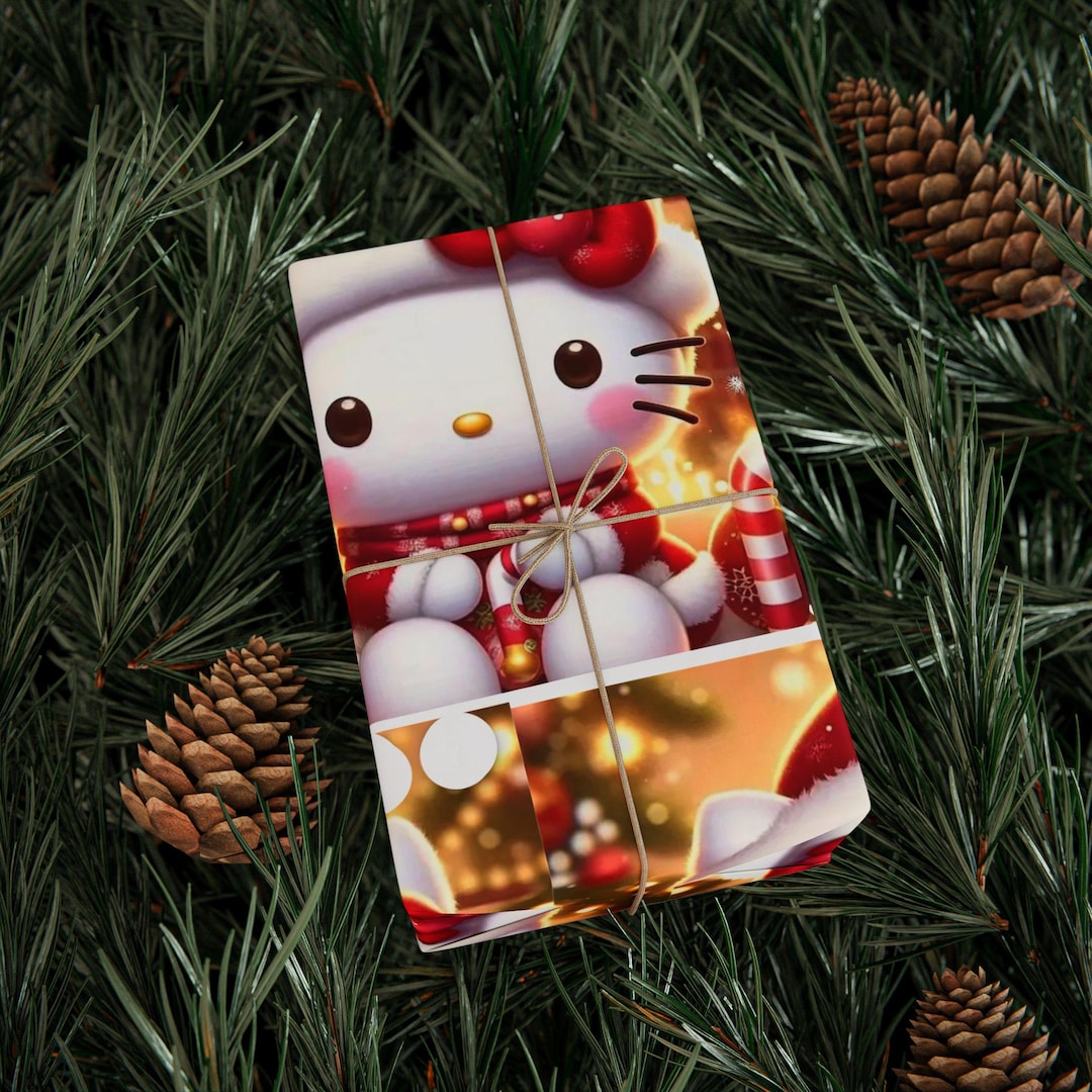 Hello Kitty Christmas Wrapping Paper, Festive Gift Wrap - Etsy