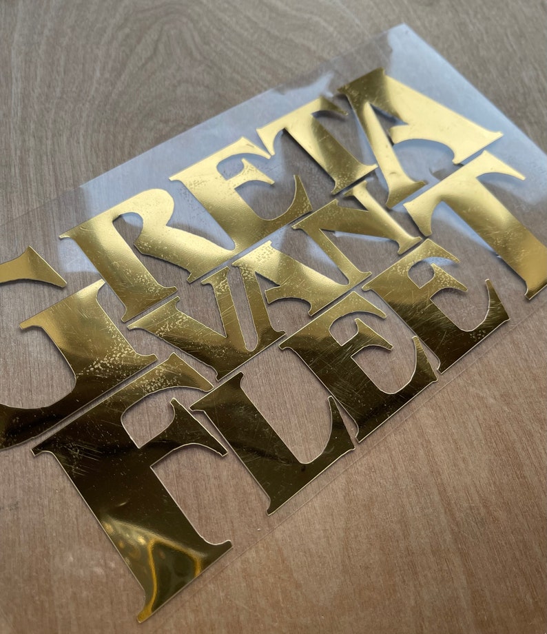 Greta Van Fleet Iron on Foil Metallic Vinyls. Apply Yourself. Customise ...