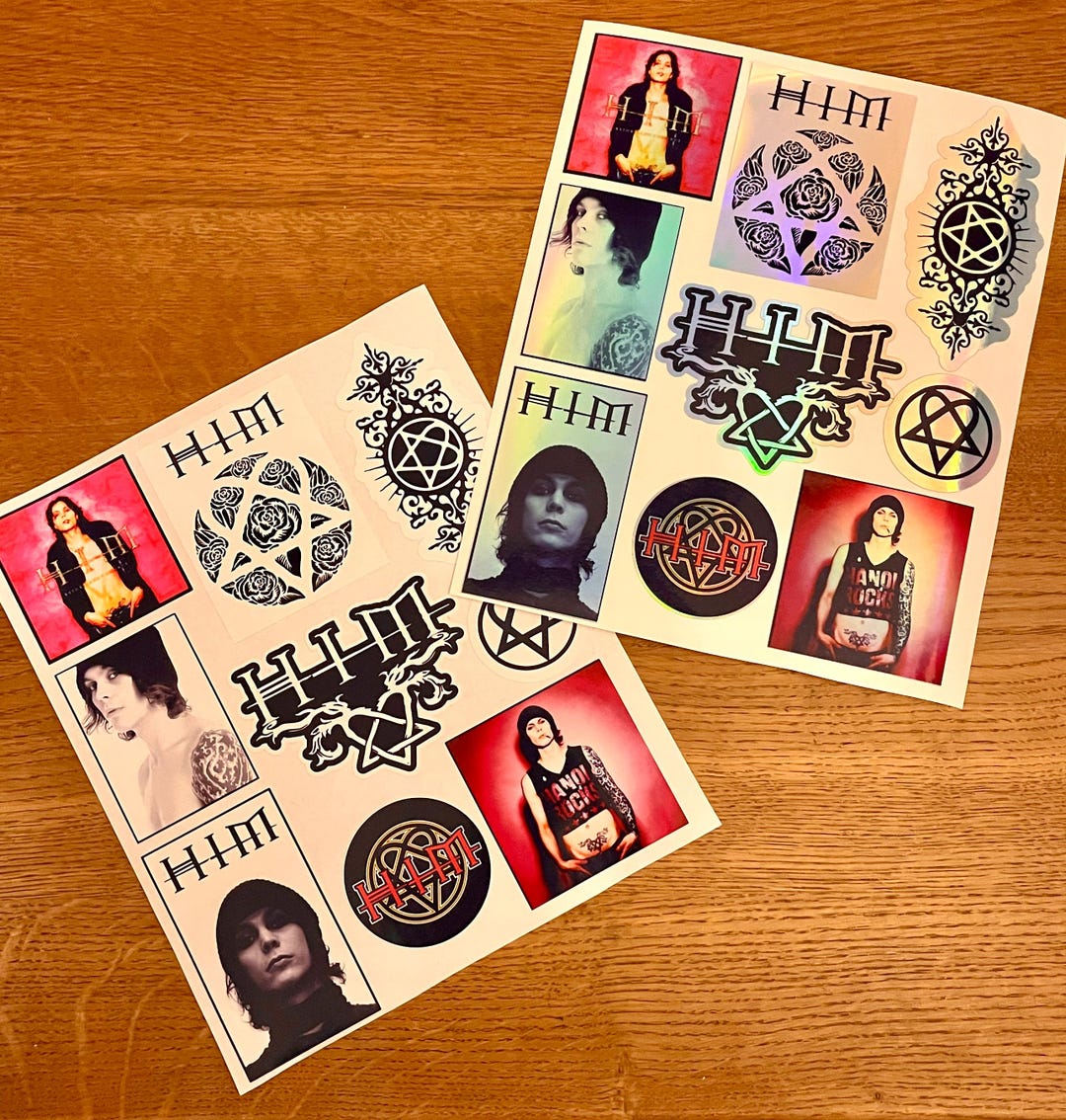 Him Ville Valo Inspired Stickers Vinyl Decal Holographic or White - Etsy