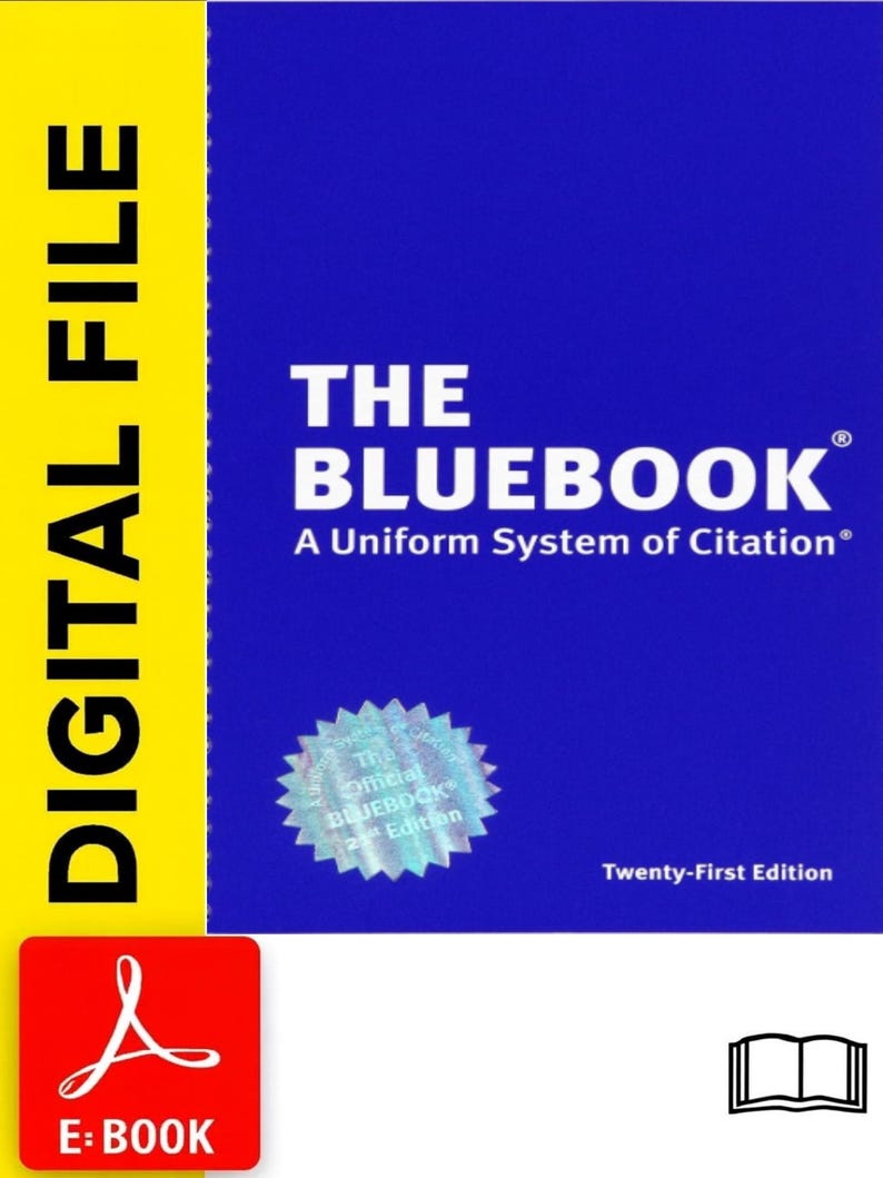 21st Edition [the Bluebook: A Uniform System of Citation] - Etsy