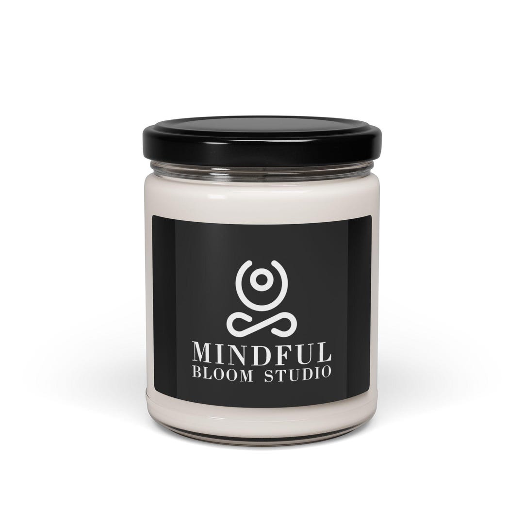 Mindful Bloom Studio Logo Soy Candle, Aromatherapy Candle, Relaxation ...