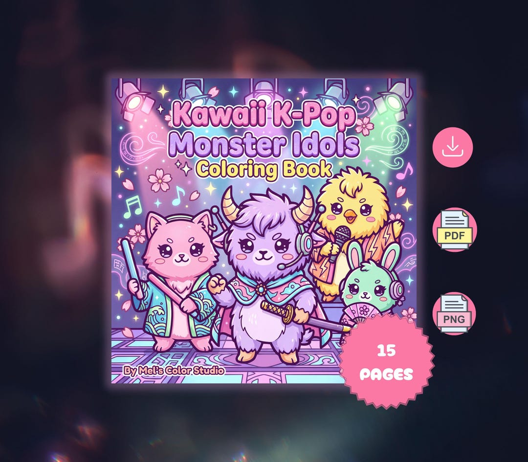 Kpop Coloring Pages | Kawaii Monster Idols Coloring Book | Printable ...