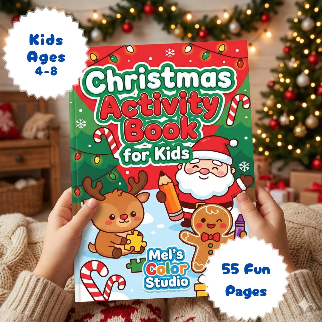 Winter Activity and Coloring Book for Kids – 55 Fun Printable Pages (A4 ...