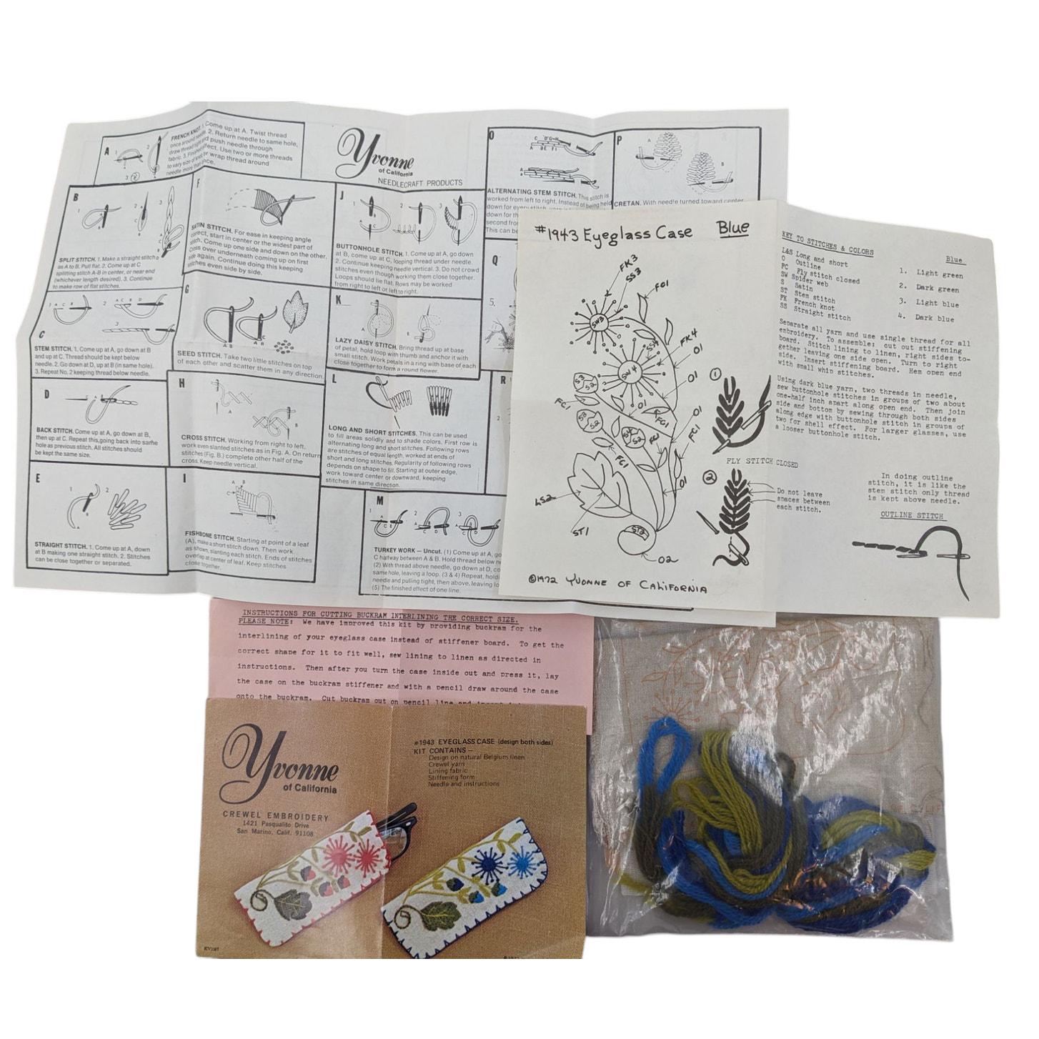 Lot 4 Vintage 70's Crewel Embroidery Needlepoint Weaving Kits JIFFY ...