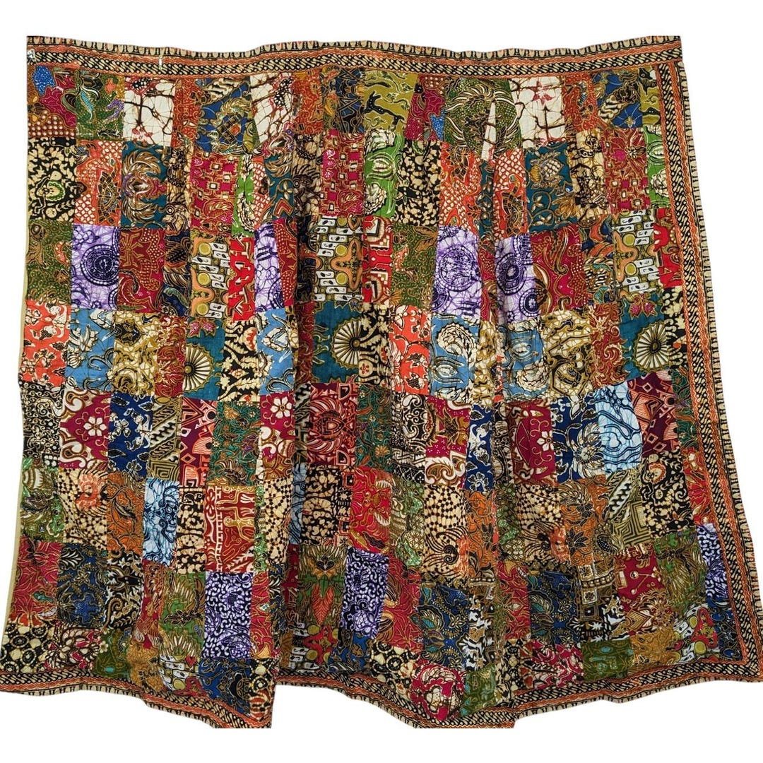 Vintage 1990's INDONESIAN BATIK Patchwork Bohemian Wrap Skirt ~ Leelees ...