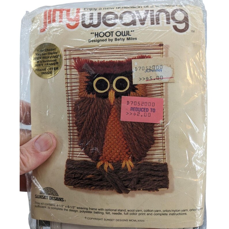 Lot 4 Vintage 70's Crewel Embroidery Needlepoint Weaving Kits JIFFY ...