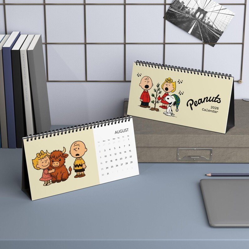 Peanuts Charlie Brown Desktop Calendar 2026, Desktop Calendar - Etsy