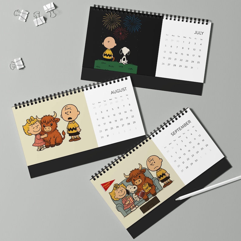 Peanuts Charlie Brown Desktop Calendar 2026, Desktop Calendar - Etsy