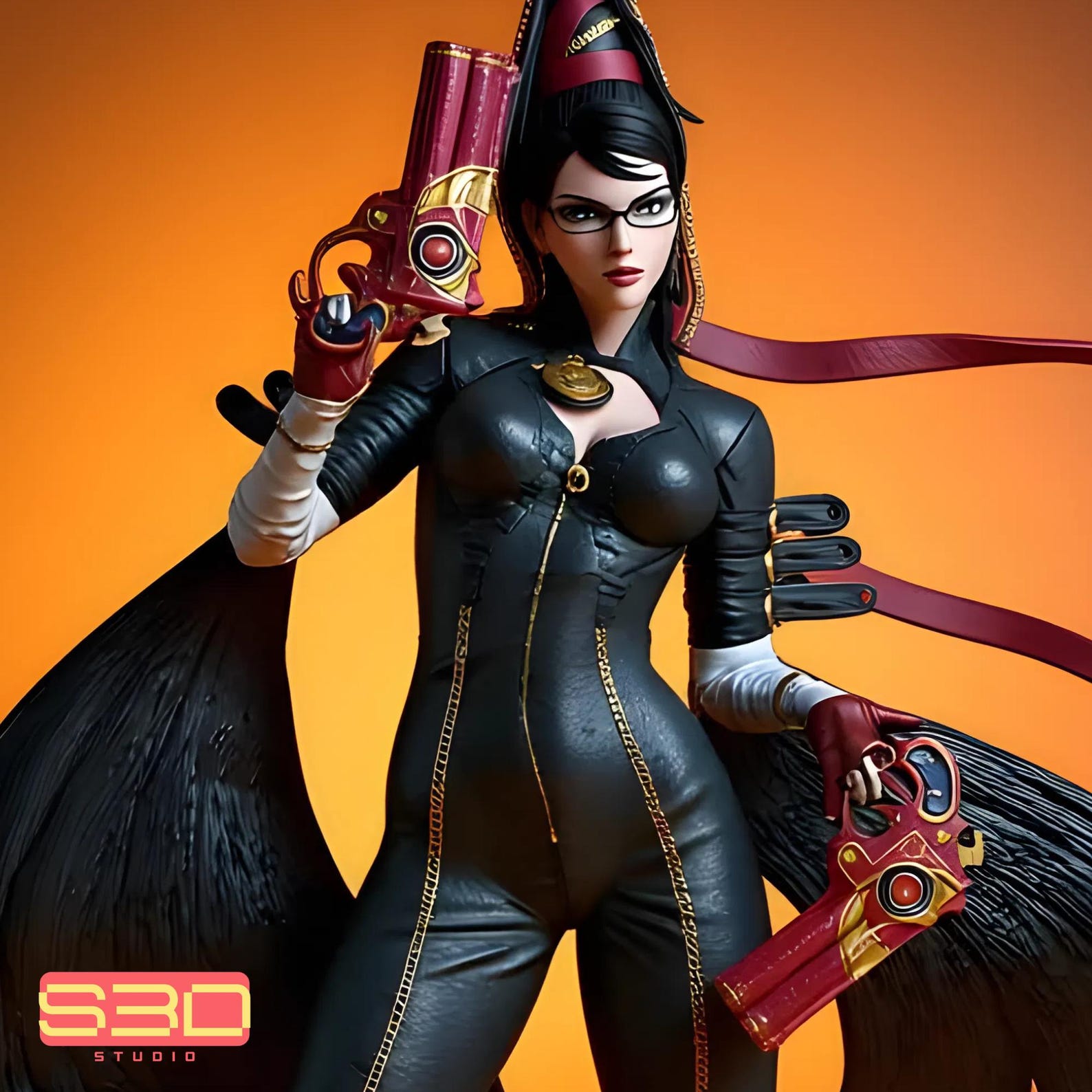 Witch Action Heroine STL | 3D Printable Dynamic Gun Pose Statue ...