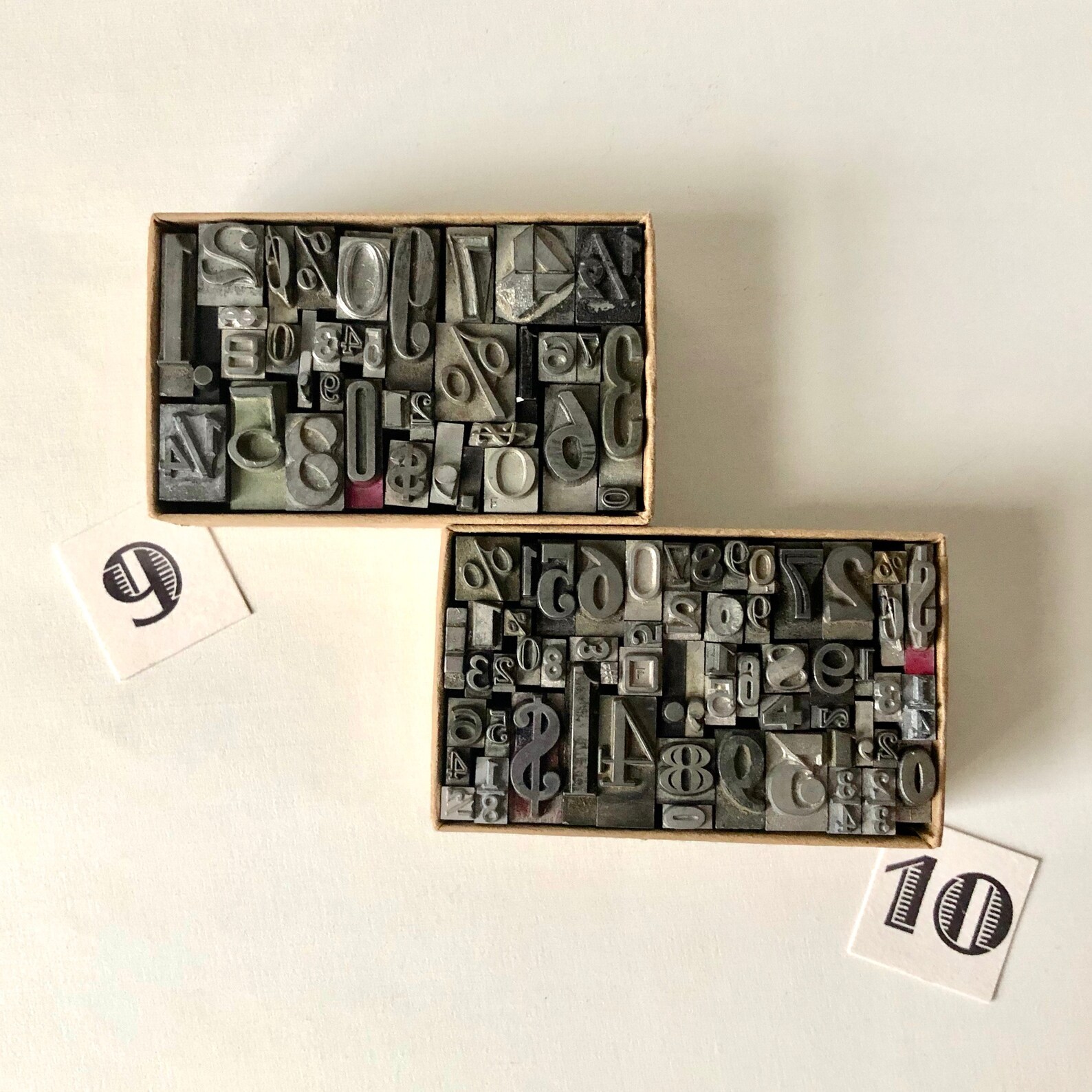 Vintage Letterpress Type Numbers and Number Punctuation for | Etsy