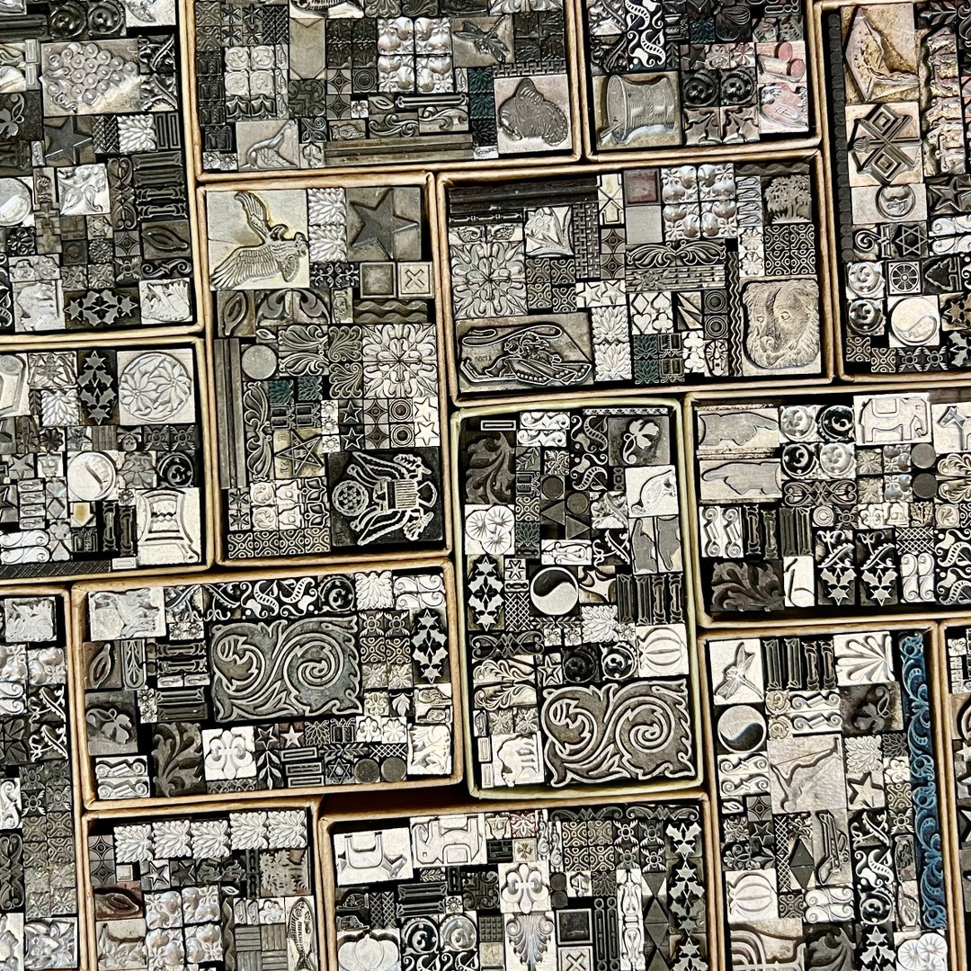 Medium Boxes of Letterpress Type/ornaments/dingbats/cuts for Printing ...