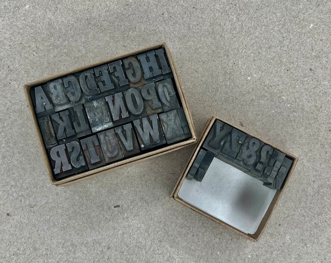 Large Vintage Letterpress Alphabet for Printing, Stamping, Clay ...