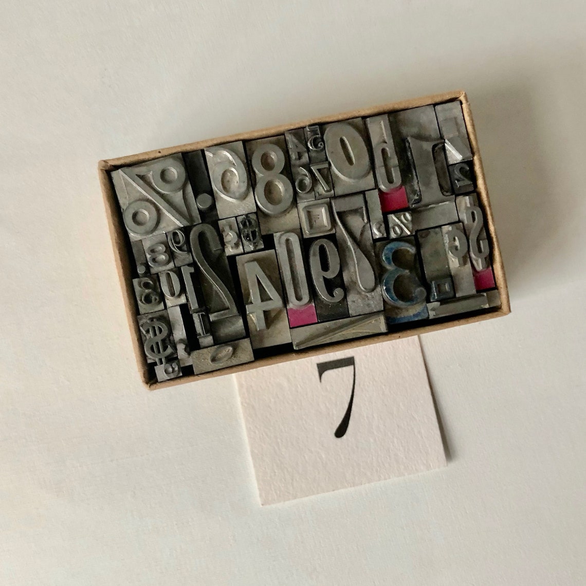 Vintage Letterpress Type Numbers and Number Punctuation for | Etsy