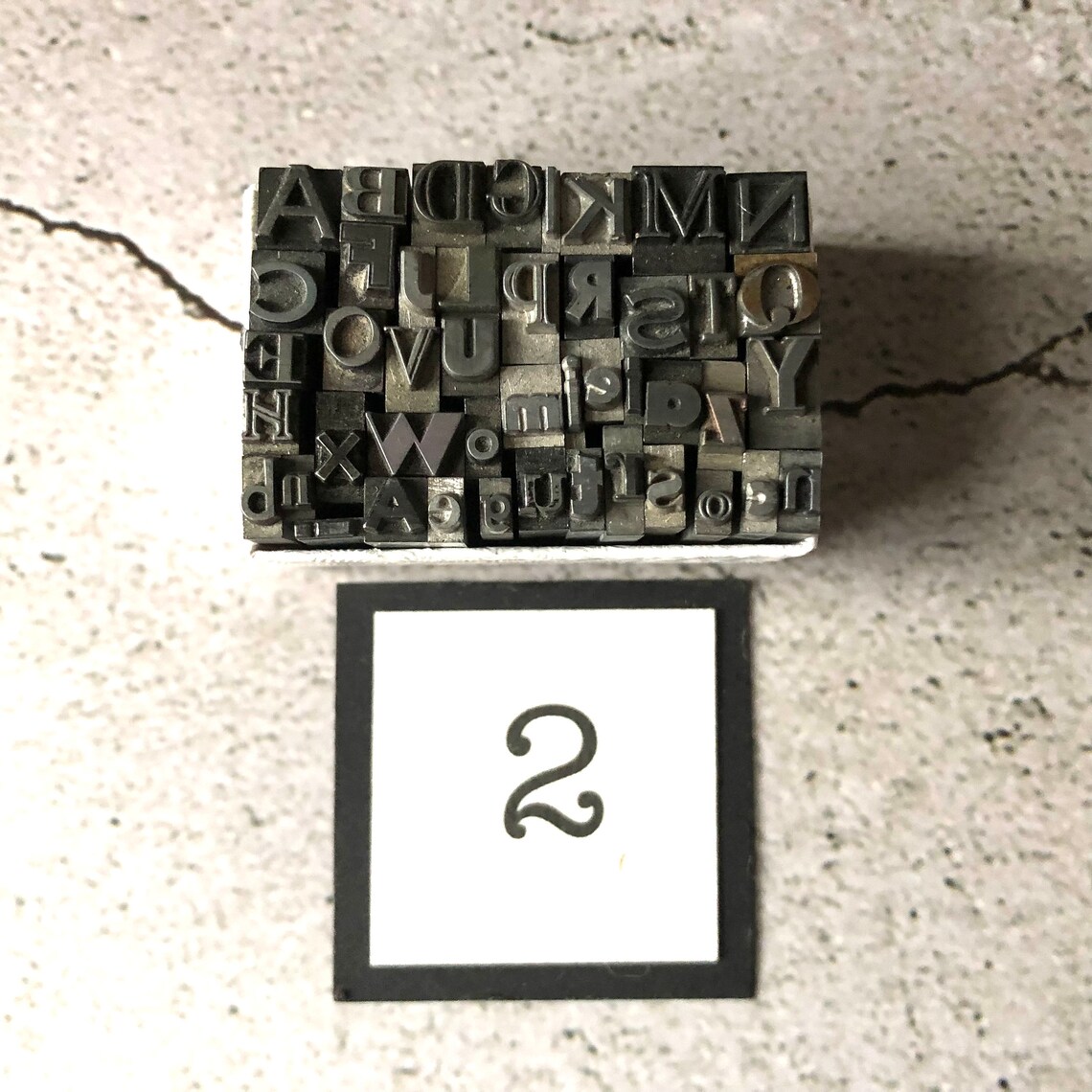 Tiny Alphabet in a Box Vintage Letterpress Type | Etsy