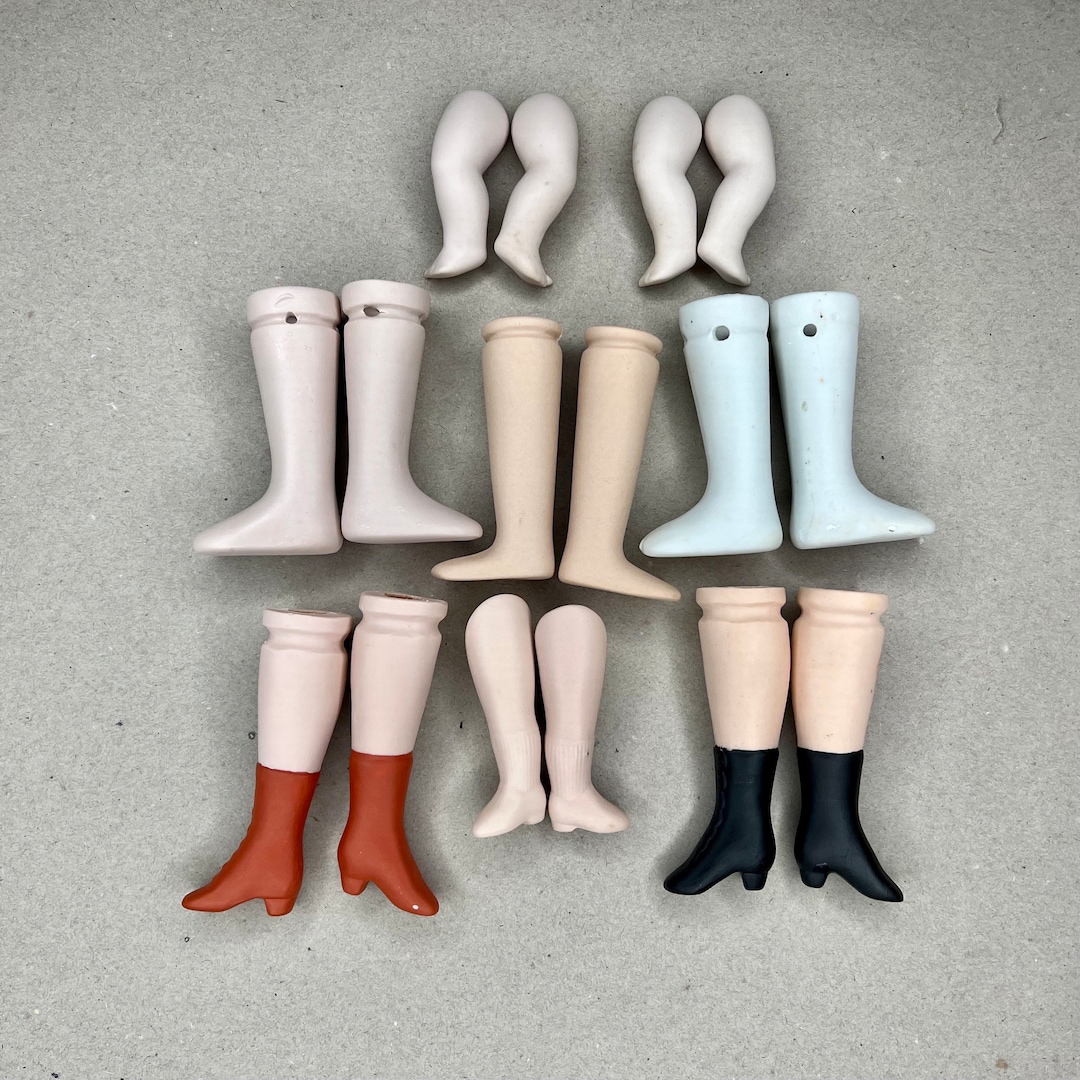 8 Matched Pair of Porcelain Doll Legs in Very Good Condition for Doll ...