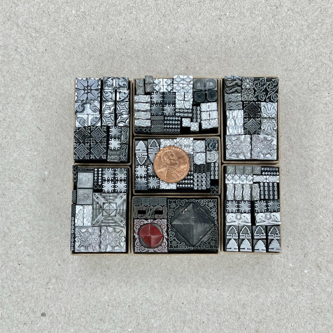 Letterpress Type Blocks in Quads and Pairs for Printing, Stamping, and ...