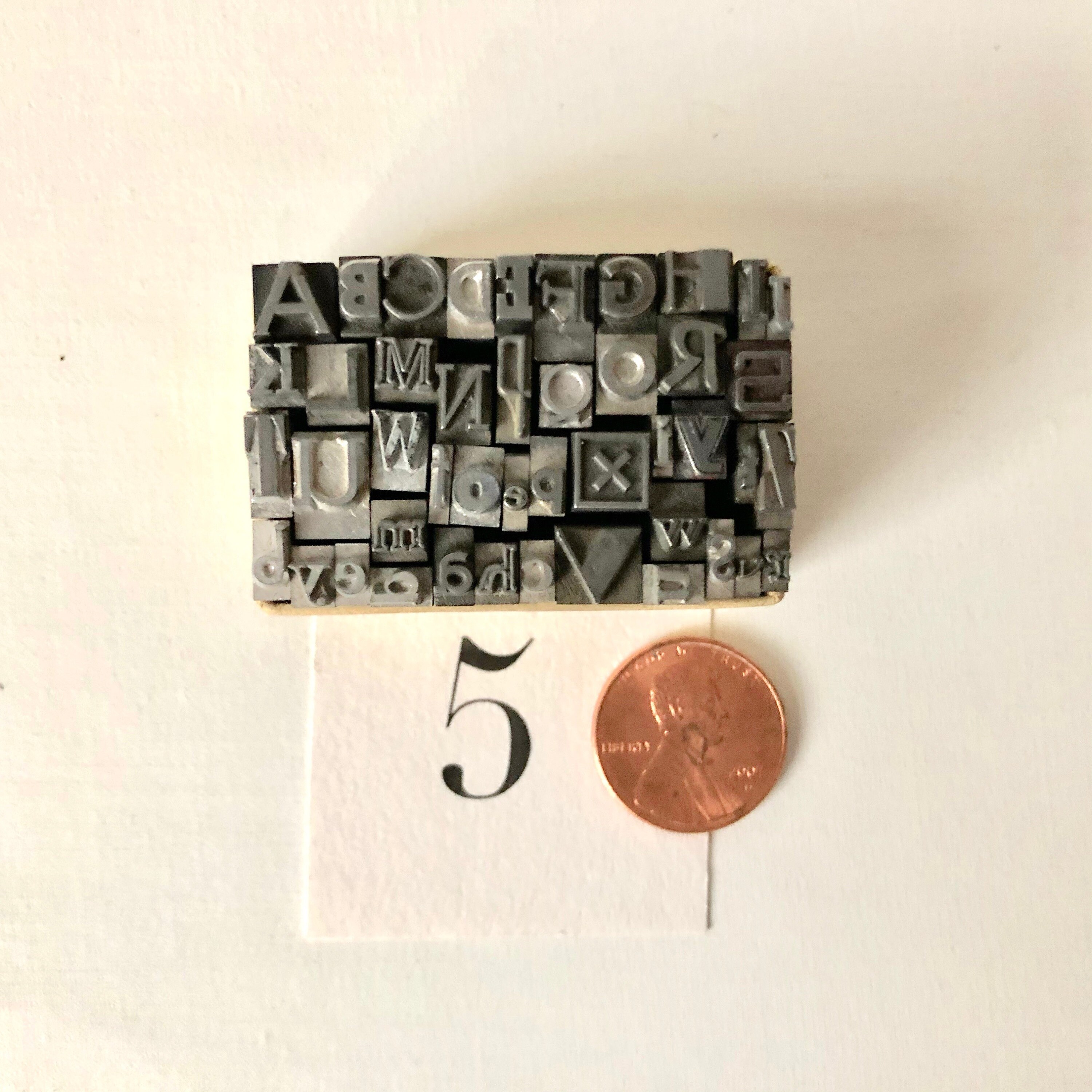 Tiny Alphabet in a Box Vintage Letterpress type | Etsy