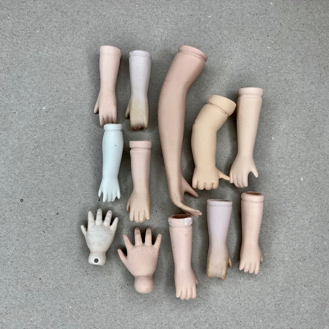 12 Vintage Mismatched Porcelain Doll Arms for Altered Art Doll Making ...