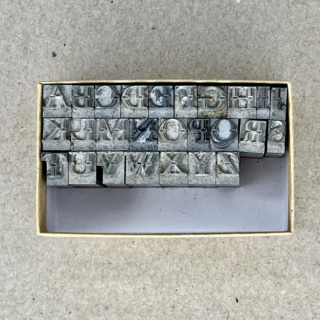 Vintage Letterpress Type Font 24pt Fry's Ornamented (ATF Colonial) for ...