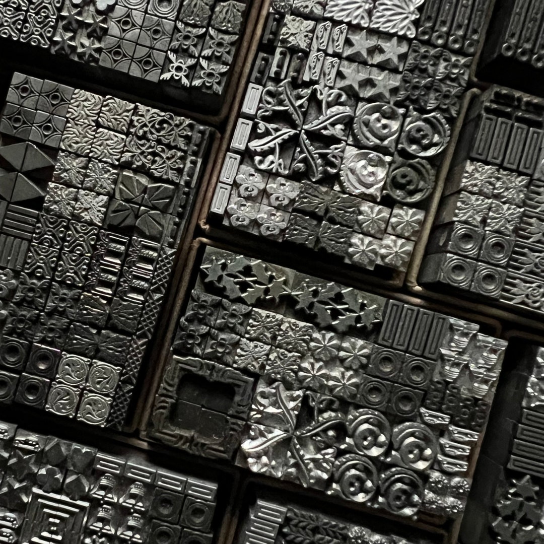 Vintage Letterpress Ornament Fleurons for Printing, Stamping and Clay ...