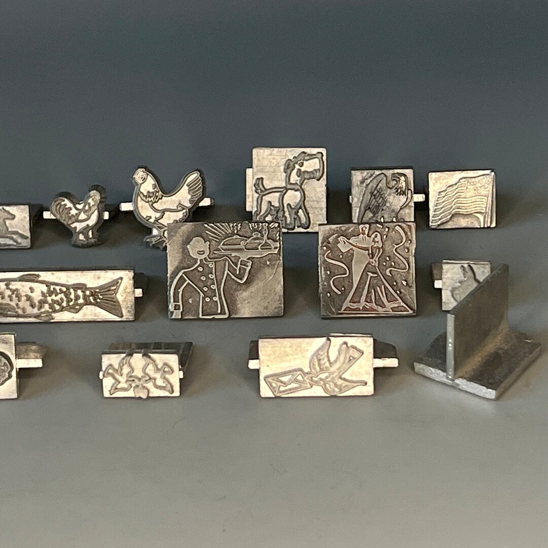 Vintage Ludlow Style Letterpress Type Characters for Printing, Stamping ...