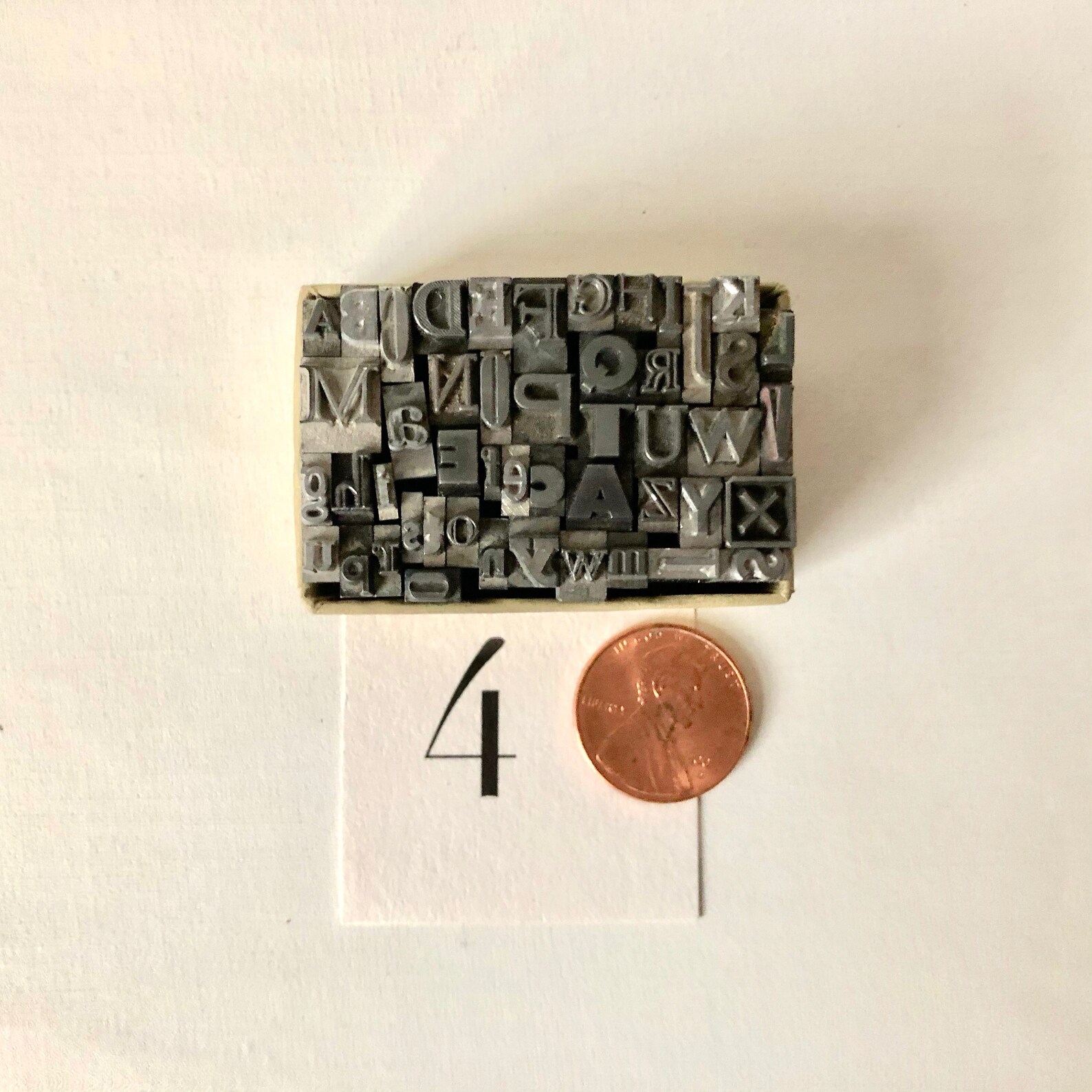 Tiny Alphabet in a Box Vintage Letterpress type | Etsy
