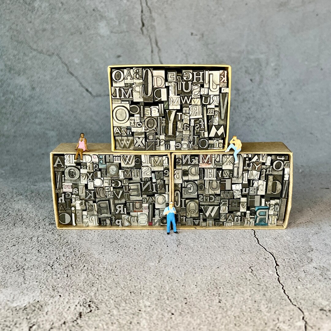 Large Alphabet in a Box Vintage Letterpress Type - Etsy