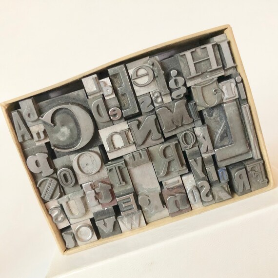 Large Alphabet in a Box Vintage Letterpress Type - Etsy
