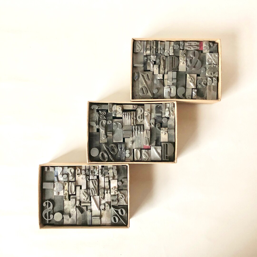 Large Box of Vintage Letterpress Punctuation - Etsy