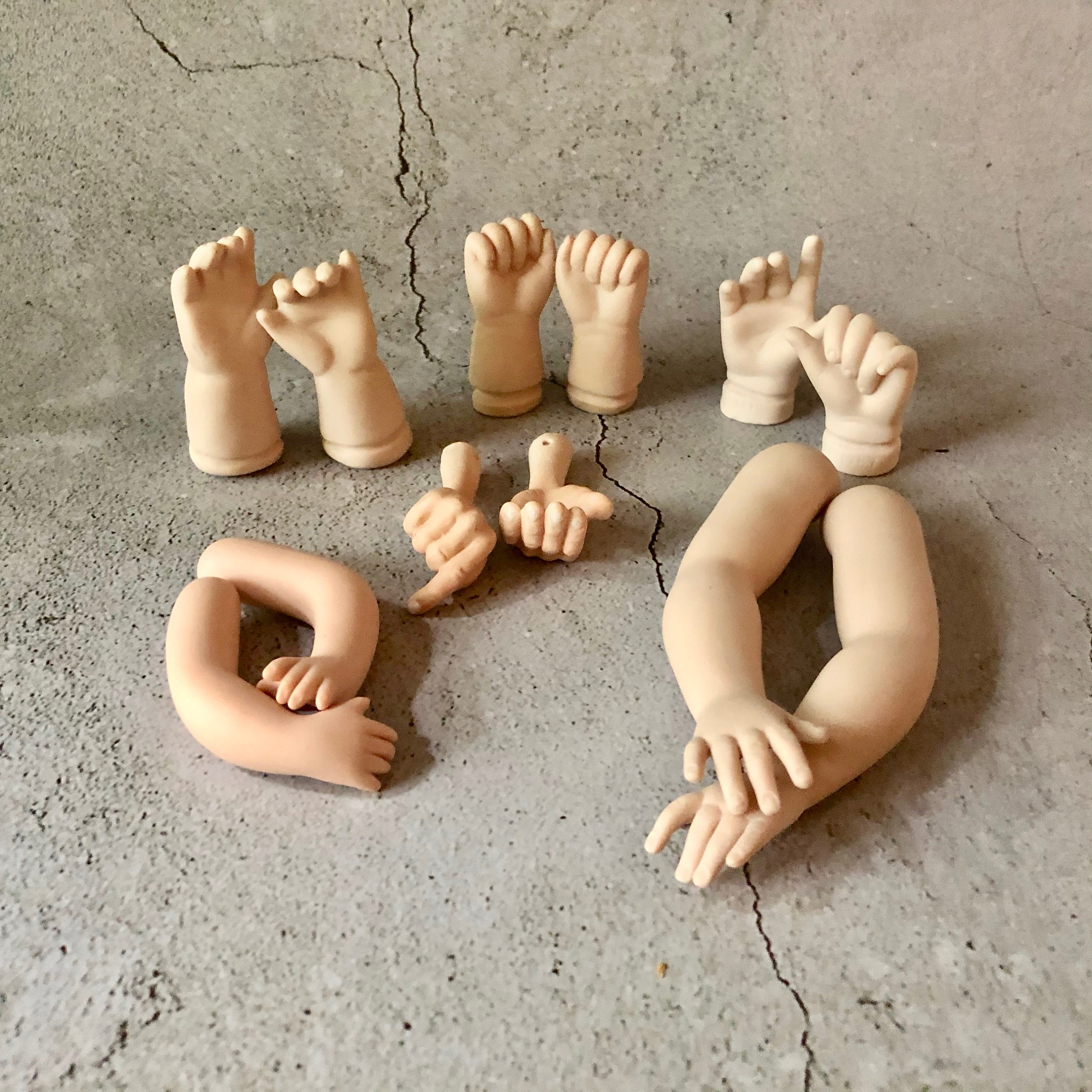 Vintage Porcelain Doll Hands in Pairs for Doll Making and Doll Repair ...