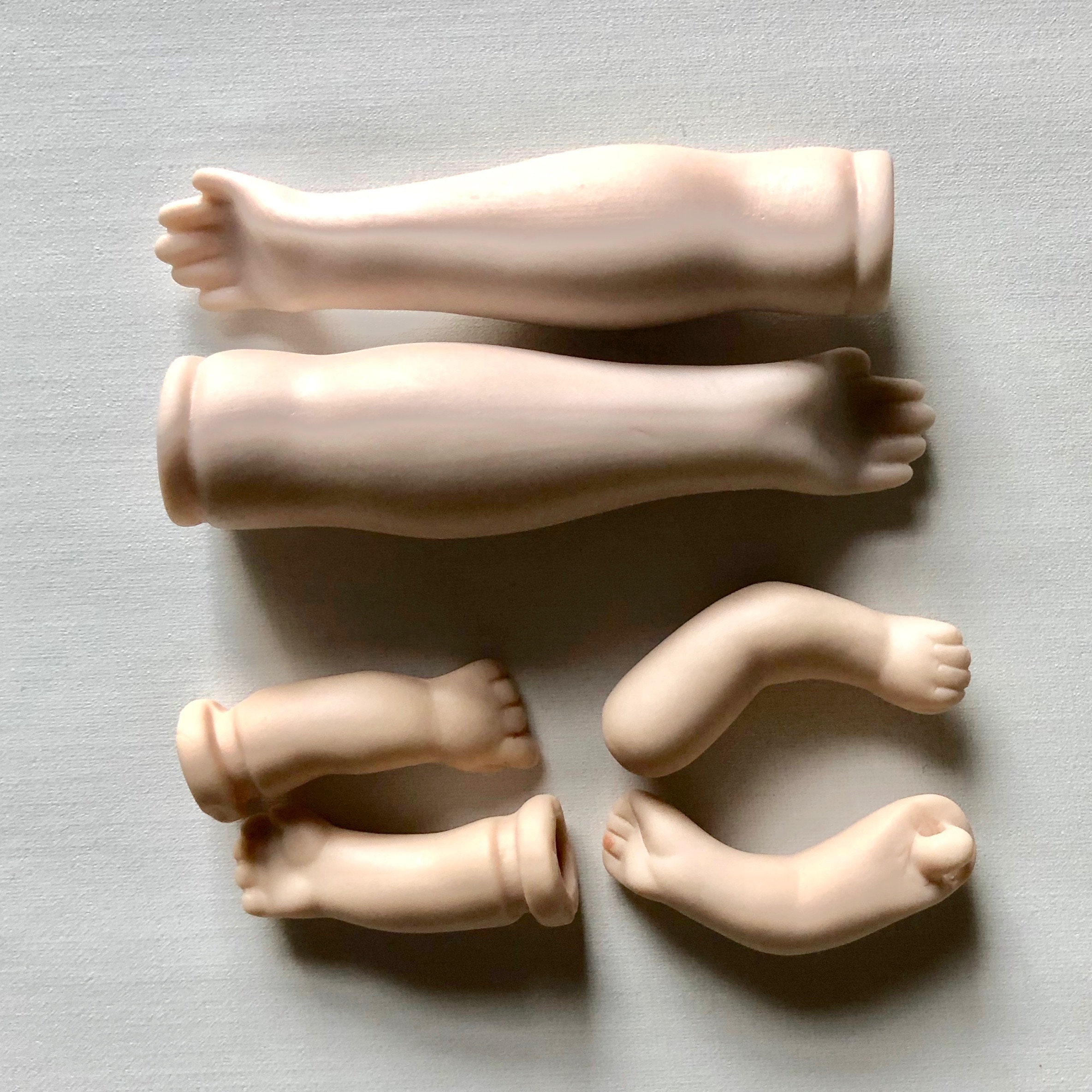 Vintage Porcelain Doll Arms 3 Matched Pairs For Doll Making Etsy