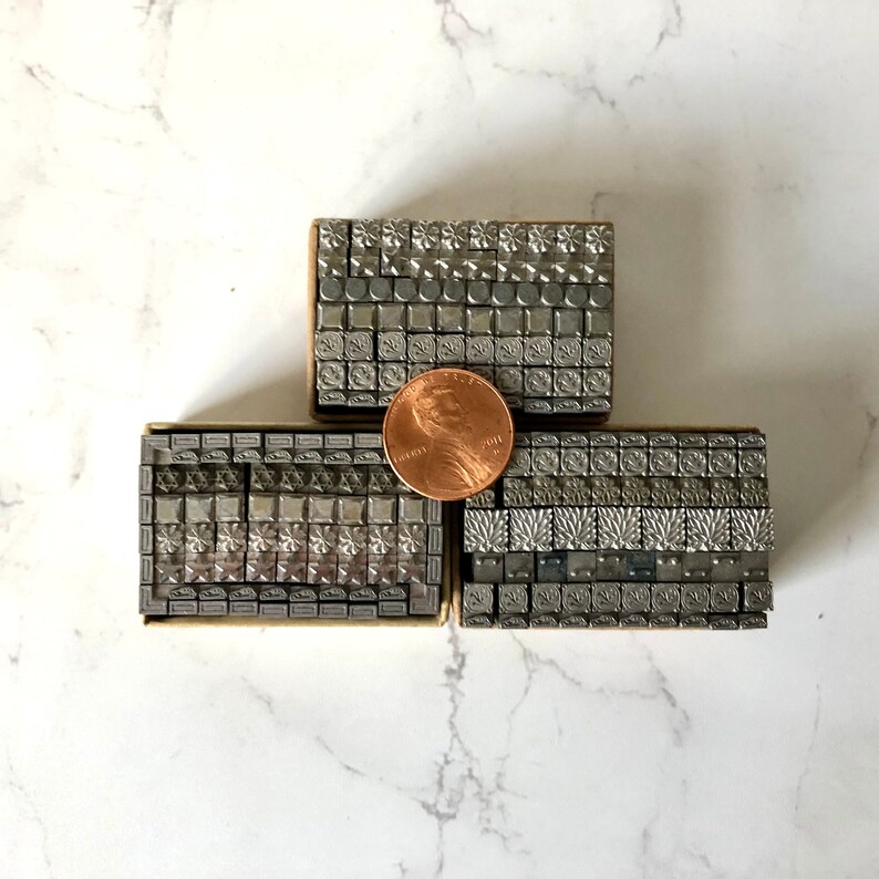 Tiny Type Letterpress Borders for Printing Stamping and - Etsy