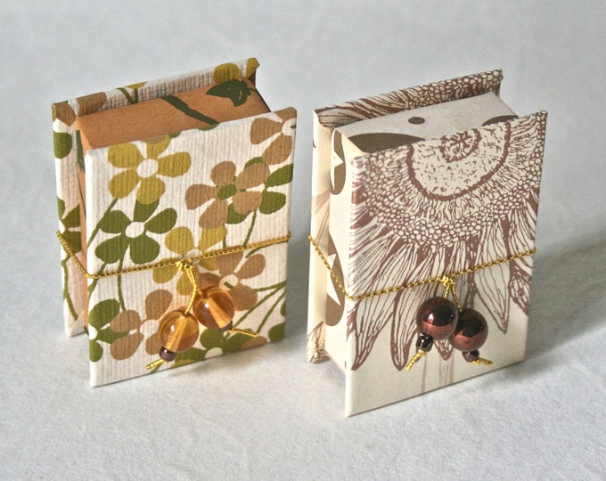 Gift Boxes Bit Box Pair in Copper Yellow & Warm Neutrals - Etsy