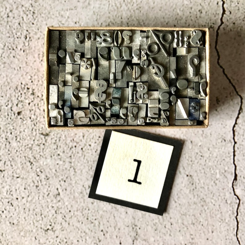 Medium Box of Vintage Letterpress Punctuation for Printing and - Etsy