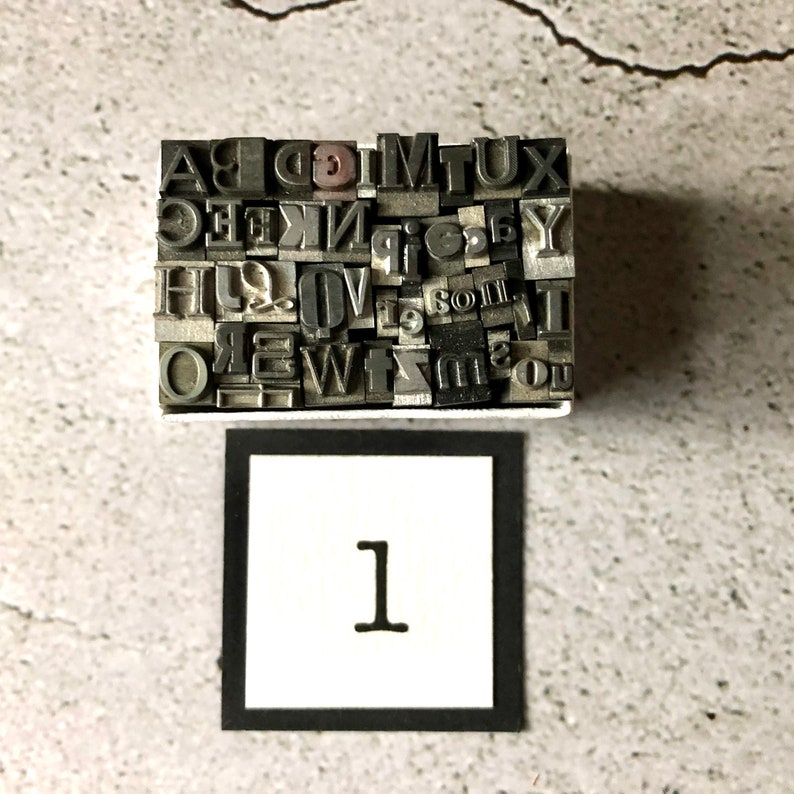 Tiny Alphabet in a Box Vintage Letterpress Type | Etsy