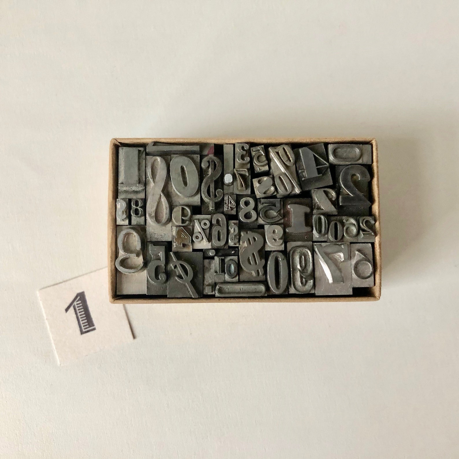 Vintage Letterpress Type Numbers and Number Punctuation for | Etsy