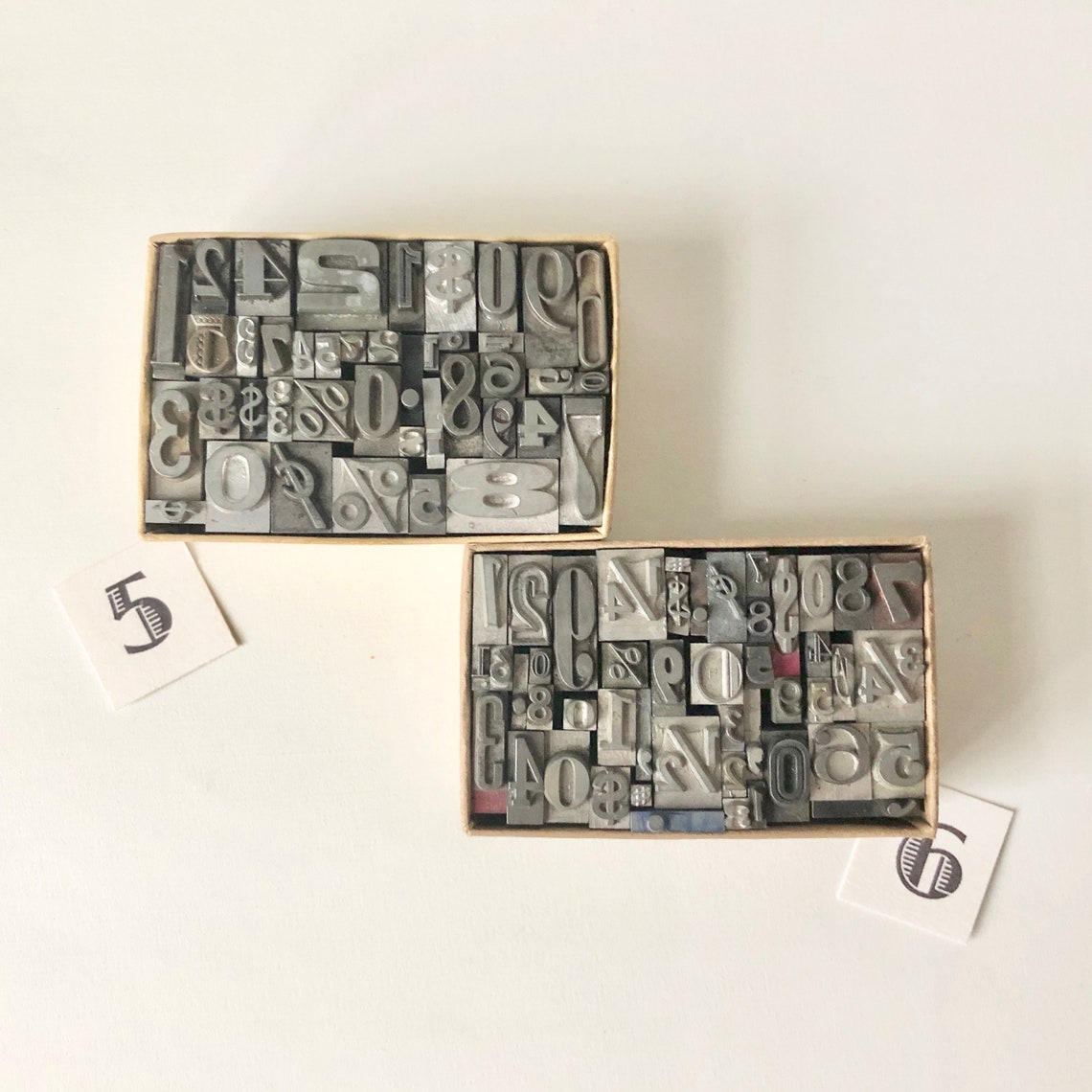 Vintage Letterpress Type Numbers and Number Punctuation for - Etsy