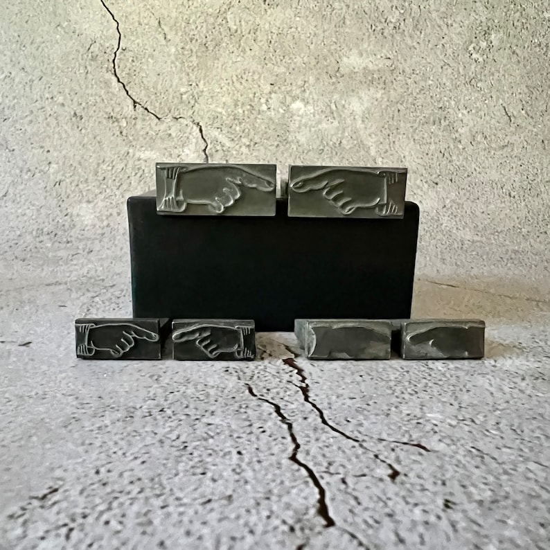 Ludlow Type Pointy Fingers for Printing, Stamping and Clay Stamping - Etsy