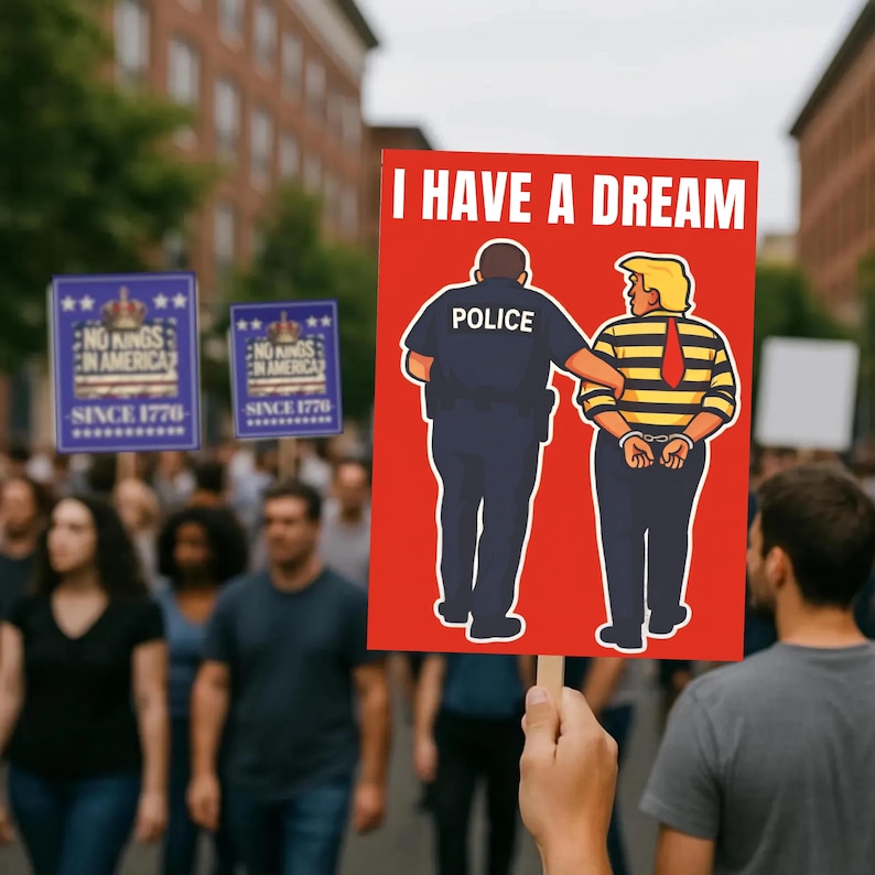 I Have a Dream Protest Sign, Anti Trump Political Poster, Resist ...